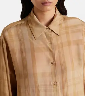 THE FRANKIE SHOP Peri Checked Twill Shirt
