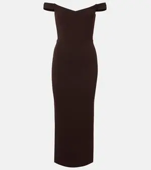 Alex Perry Off-shoulder Midi Dress