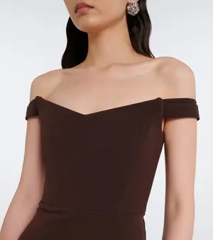 Alex Perry Off-shoulder Midi Dress