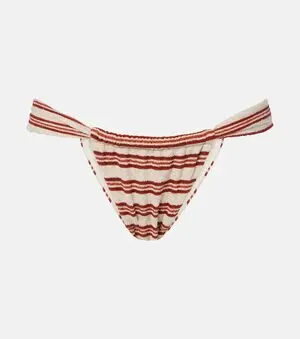 MONTCE Sandra Striped Terry Bikini Bottoms - Multicoloured