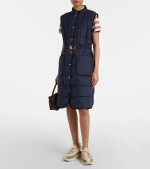 Moncler Cygnette Belted Quilted Down Vest