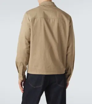 Moncler Leather-trimmed Cotton Jacket
