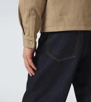 Moncler Leather-trimmed Cotton Jacket