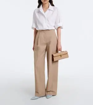 Savette Symmetry Slim Canvas Top-handle Bag - Beige