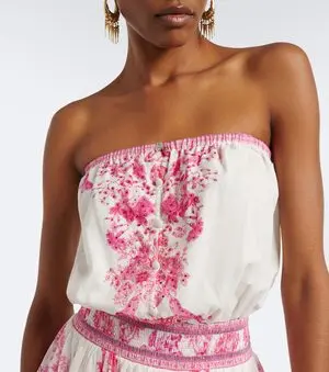 Camilla Embellished Printed Cotton Mini Dress