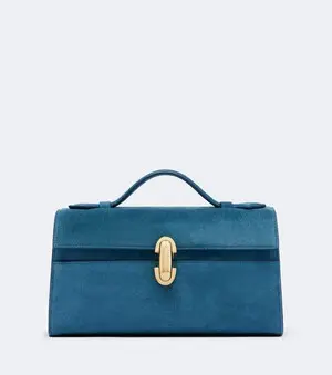 Savette Savette Small Suede Top-Handle Bag Blue
