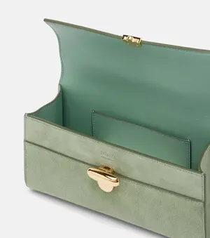 Savette Small Suede Top-handle Bag - Green