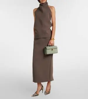 Savette Small Suede Top-handle Bag - Green