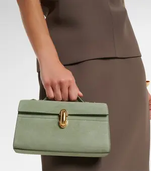 Savette Small Suede Top-handle Bag - Green