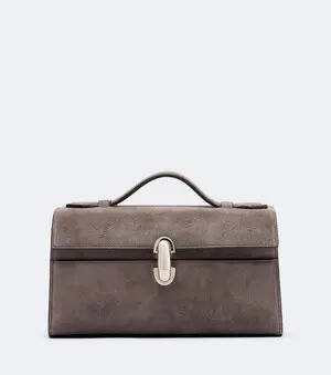 Savette Savette Small Suede Top-Handle Bag Grey
