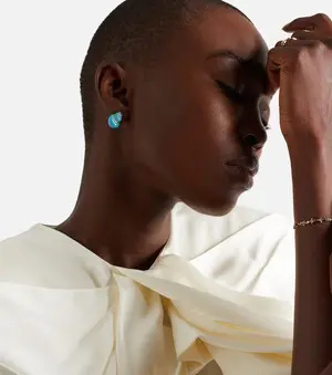 Yvonne Léon Coquillage 9kt Earrings With Gemstones