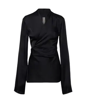 RICK OWENS Laura Satin Wrap Top