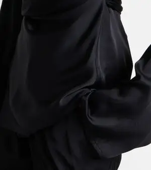 Rick Owens Laura Satin Wrap Top