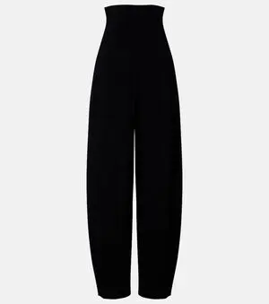 Alaïa Barrel-leg Pants - Black