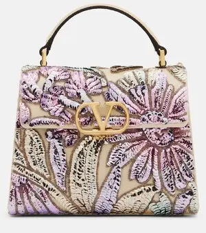 Valentino Garavani Vsling Mini Sequined Top-handle Bag - Multicoloured