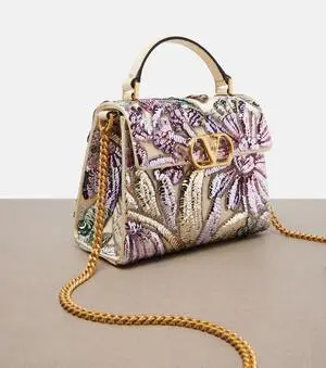 Valentino Garavani Vsling Mini Sequined Top-handle Bag - Multicoloured