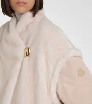 Moncler Chardonneret Fleece Down Jacket With Detachable Sleeves