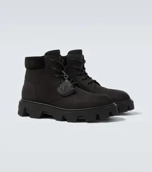 Moncler Peak City Suede Ankle Boots - Black