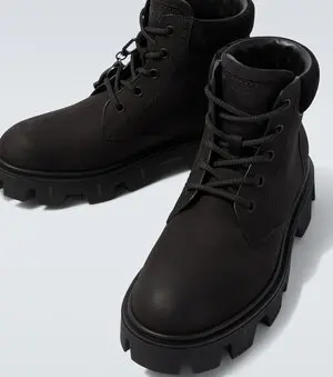 Moncler Peak City Suede Ankle Boots - Black
