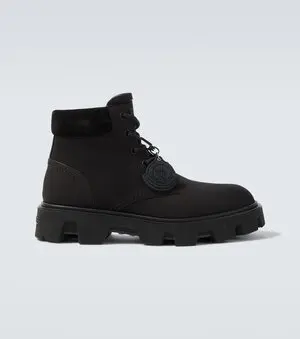 Moncler Peak City Suede Ankle Boots - Black