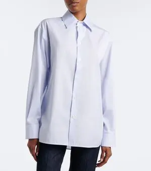 Saint Laurent Cassandre Pinstripe Cotton Shirt
