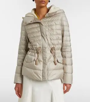 Moncler Raies Hooded Quilted Down Jacket - Grey