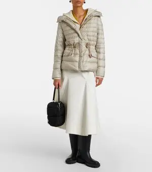 Moncler Raies Hooded Quilted Down Jacket - Grey