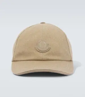 Moncler Logo Cotton Baseball Cap