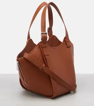 Loewe Hammock Flip Leather Tote Bag - Brown