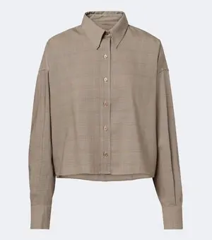 THE FRANKIE SHOP Arlen Plaid Shirt - Beige