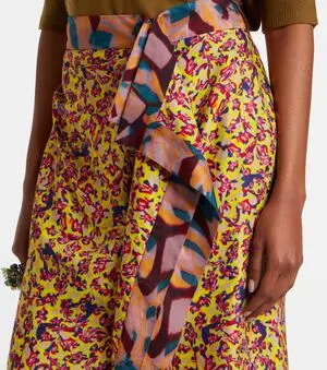 Dries Van Noten Sole Printed Midi Skirt