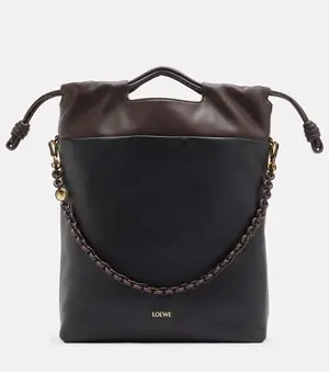 Loewe Flamenco Clutch In Leather - Black