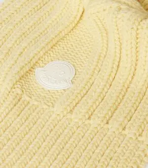 Moncler Cable-knit Wool And Cashmere Scarf