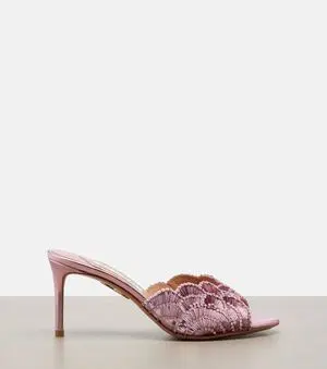 AQUAZZURA Ce Soir" Sequined Mules