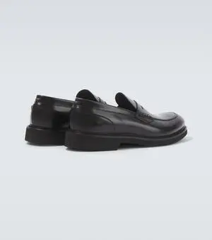 Canali Leather Penny Loafers