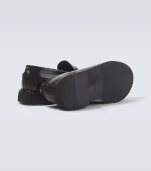 Canali Leather Penny Loafers