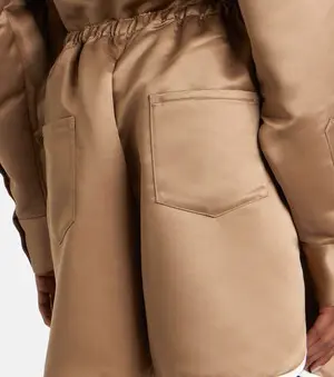 THE FRANKIE SHOP Adia Satin Shorts - Beige