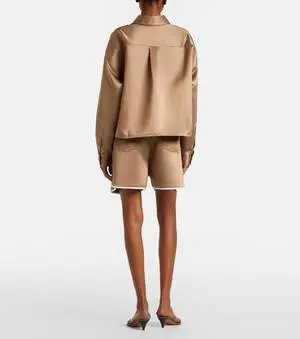 THE FRANKIE SHOP Adia Satin Shorts - Beige