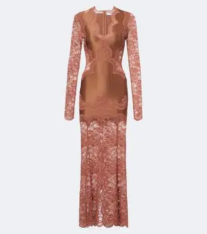 Rabanne PACO RABANNE Lace Maxi Dress Pink
