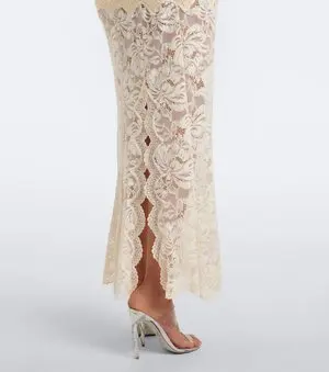 Rabanne Lace And Satin Maxi Dress - Yellow