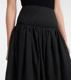 Alaïa Cotton-blend Maxi Skirt