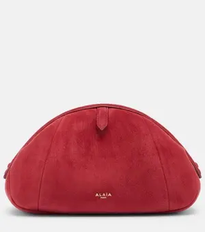 Alaïa Small Suede Clutch - Red