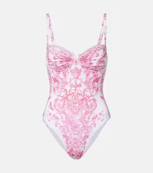Camilla Embellished Printed Swimsuit - Multicoloured