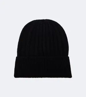 Moncler Virgin Wool Beanie - Black