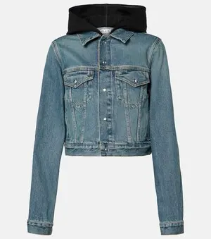 Alaïa Alaïa Zip-Up Denim Jacket Blue