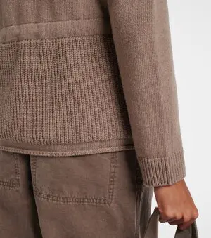 Moncler Down-paneled Wool And Cashmere Cardigan