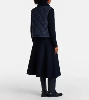 Moncler Wool-blend Midi Skirt