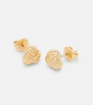 Bottega Veneta Intreccio 18kt -plated Sterling Silver Earrings