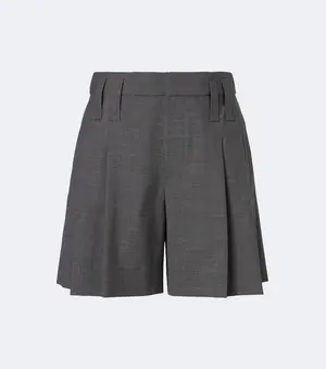 Brunello Cucinelli Tailored Wool-blend Shorts - Grey