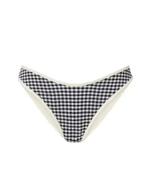 MONTCE Lulu Gingham Bikini Bottoms - Black